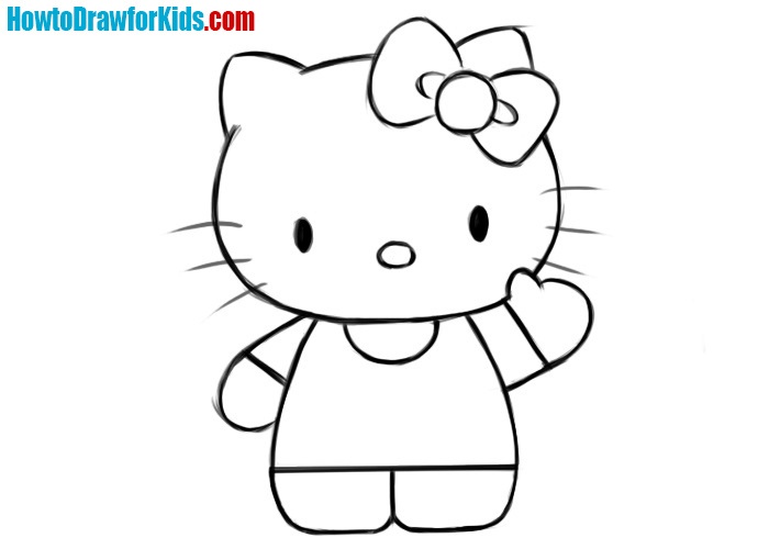 How To Draw Hello Kitty Easy How To Draw For Kids