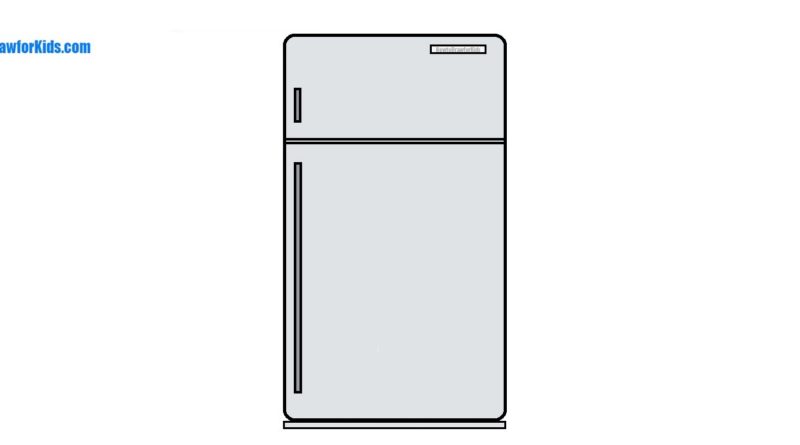 How to Draw a Refrigerator for Kids | HowtoDrawforKids.com